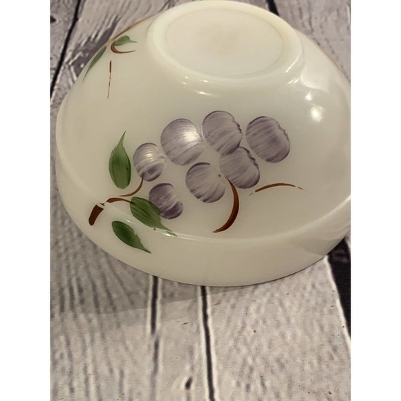FireKing | Dining | Vintage Fire King Fruit Milk Glass Mixing Bowl Hand ...